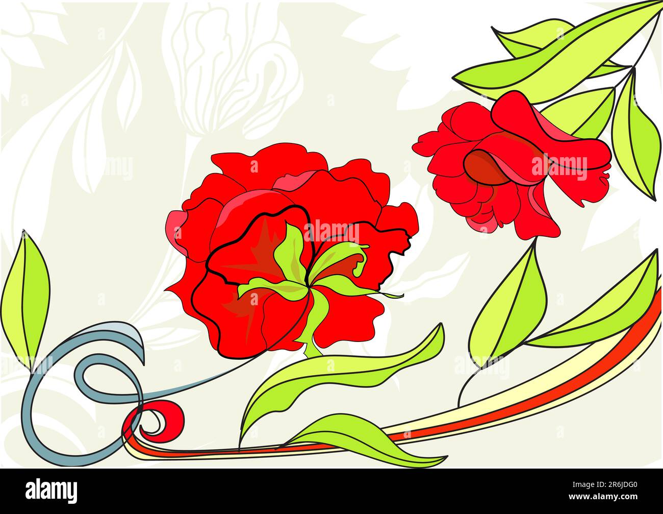 Red rose border frame Stock Vector Images - Alamy