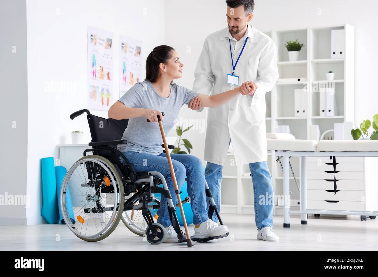 Therapist rehabilitation stand hi-res stock photography and images - Alamy