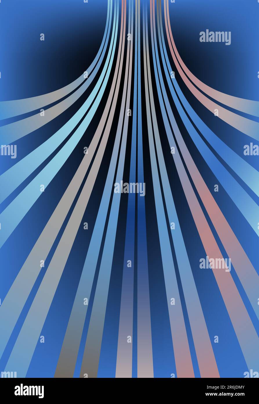 Abstract editable vector design of bent lines using gradients Stock ...