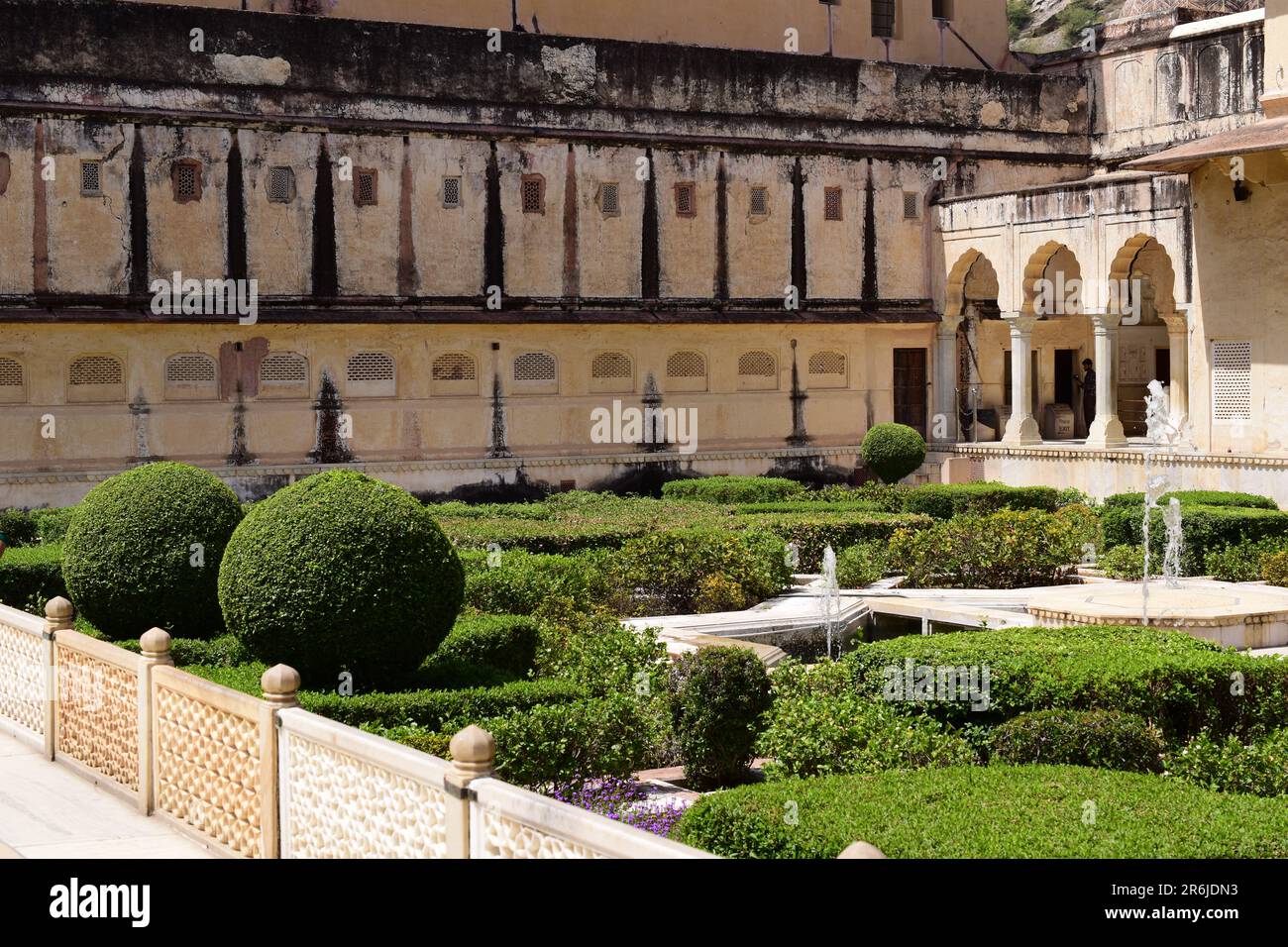 View of Char Bagh located in the third courtyard of Amer fort ...