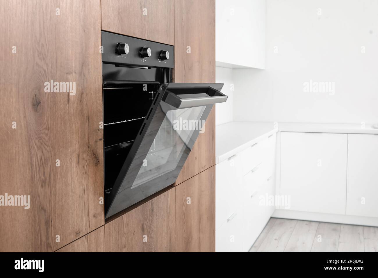 Modern built-in oven in kitchen Stock Photo - Alamy