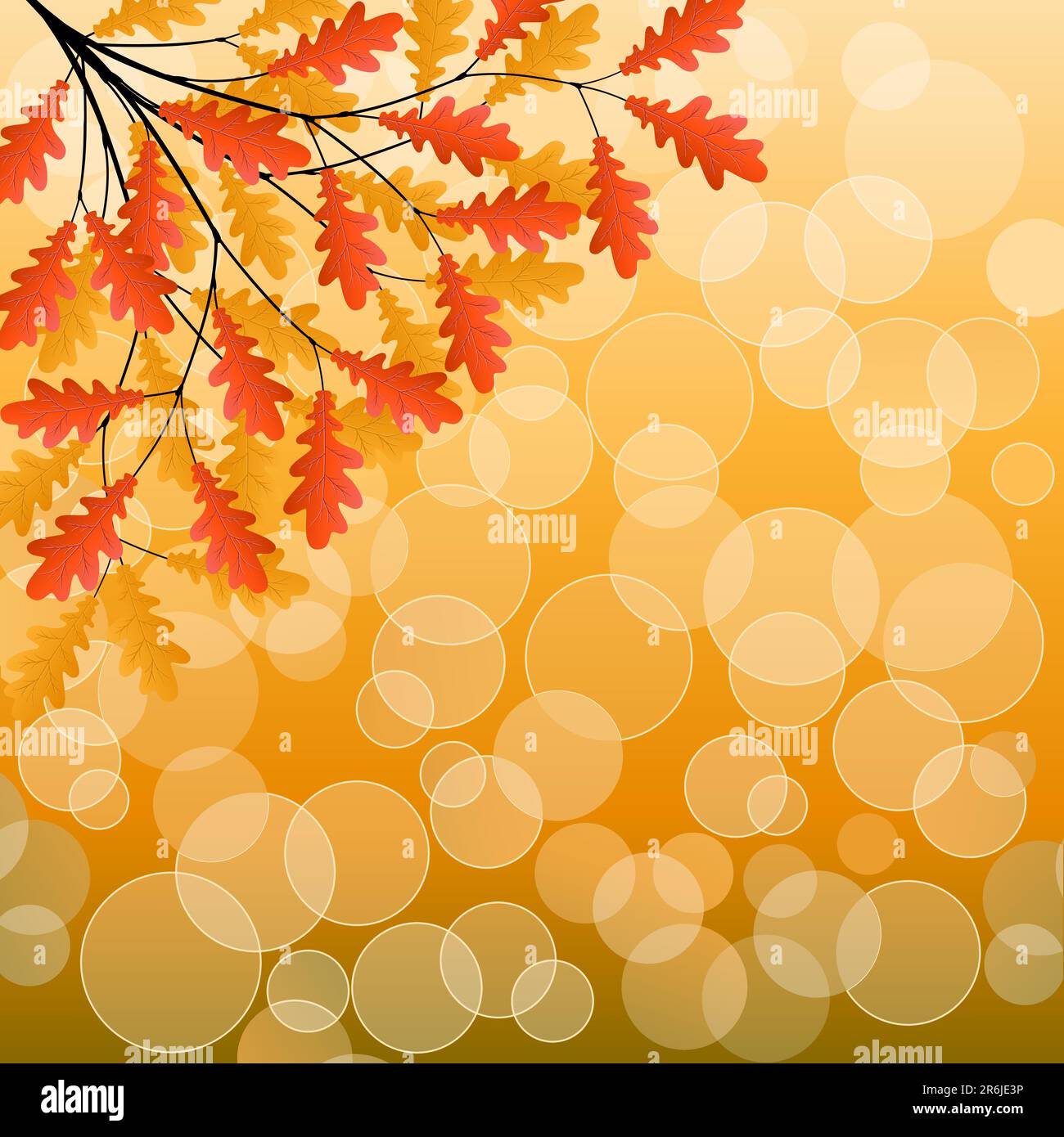 Autumn background with a tree branch. Vector illustration Stock Vector ...