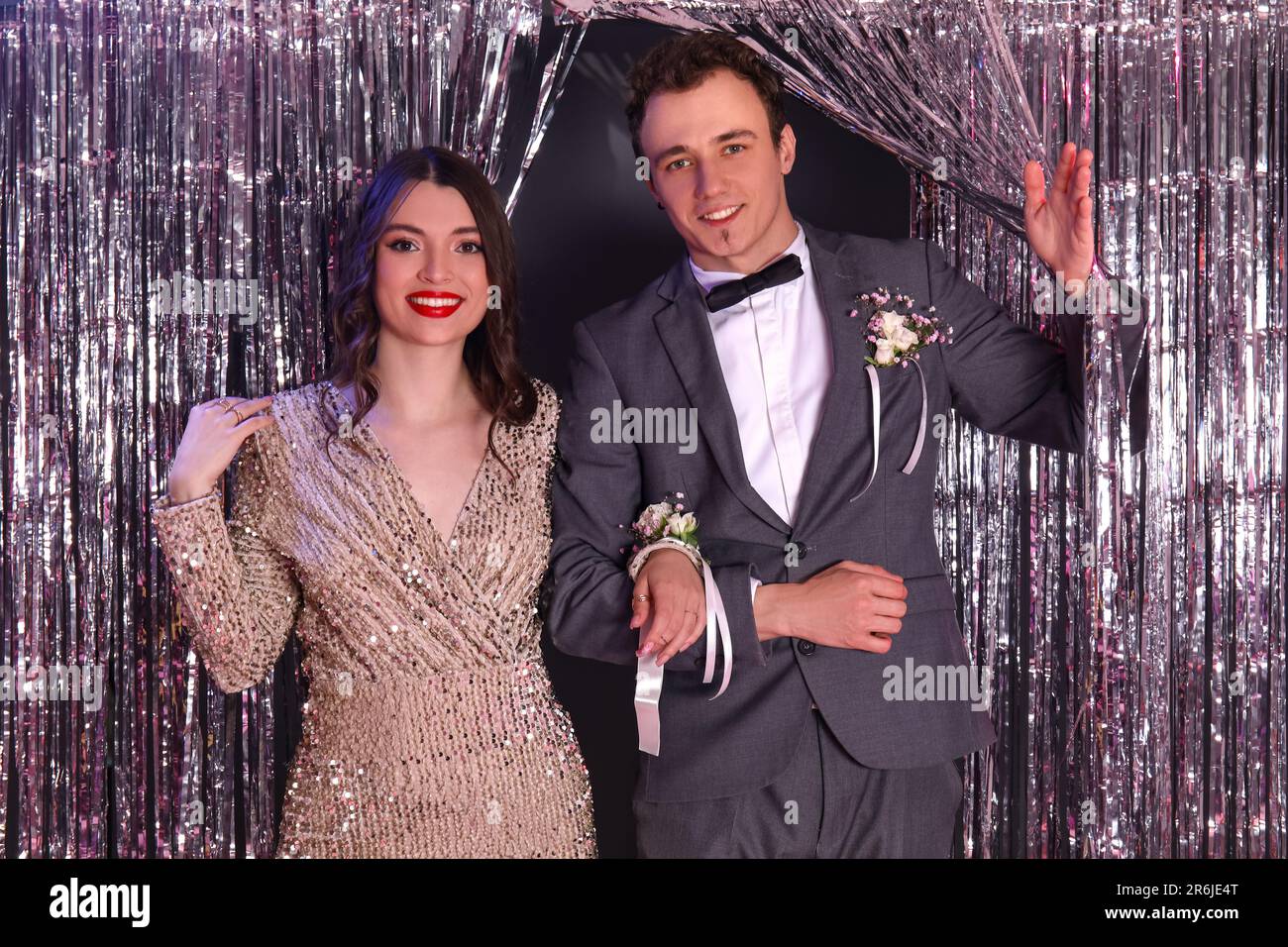 Beautiful couple on prom night Stock Photo - Alamy