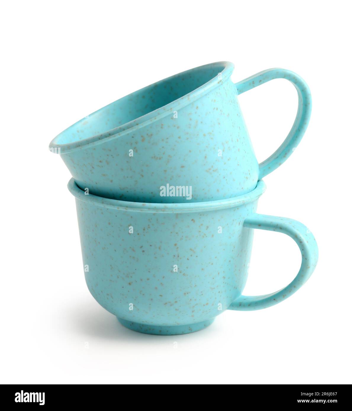 Blue cups isolated on white background. Children's Day celebration ...