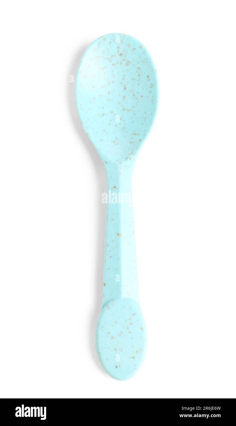 Blue spoon isolated on white background. Children's Day celebration ...