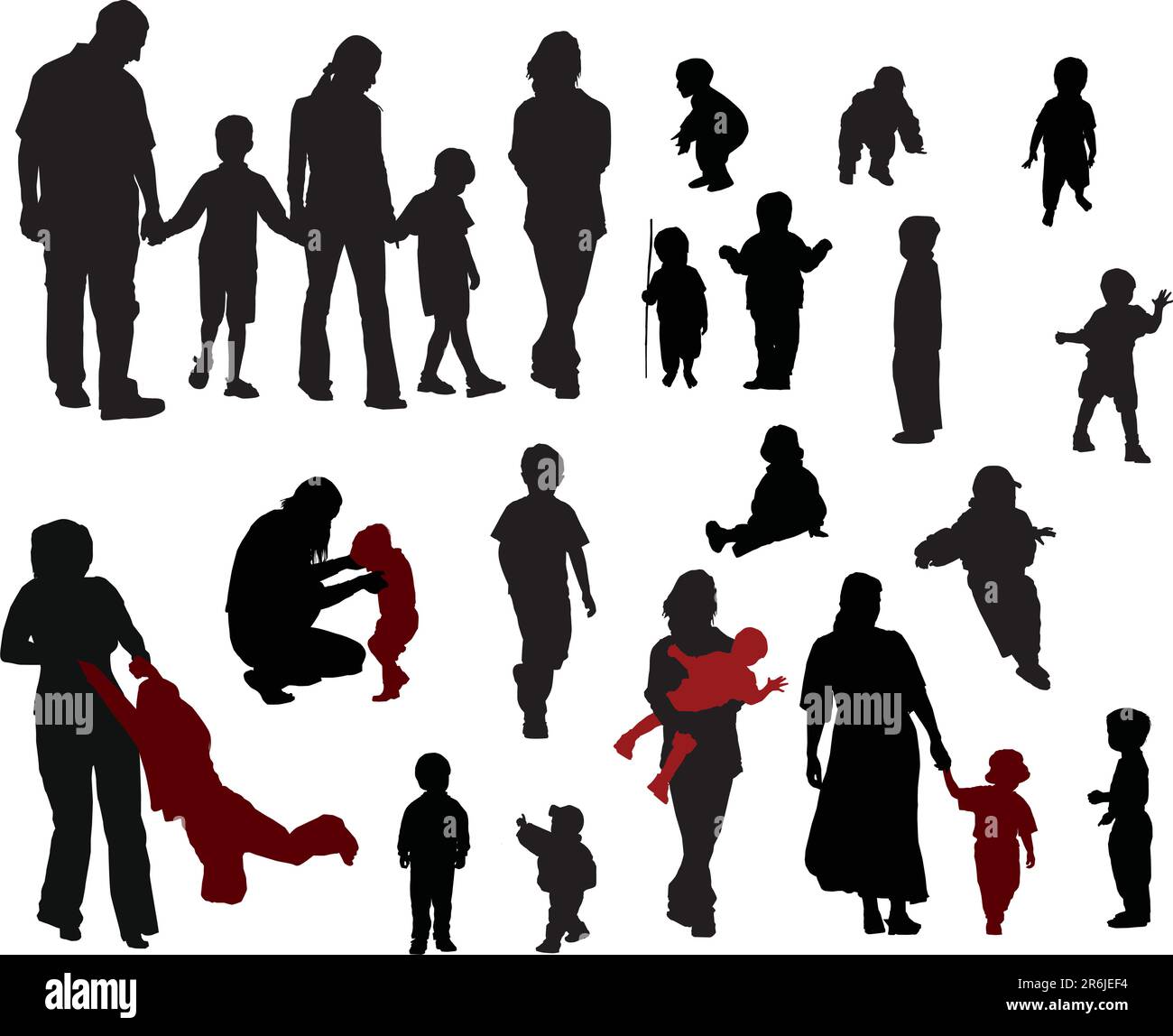 Family mother son teen Stock Vector Images - Alamy