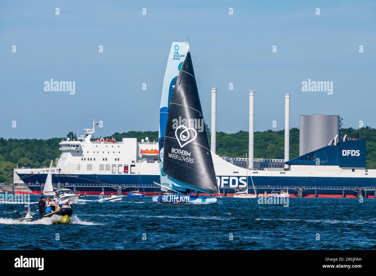 Kiel, Deutschland, 09. Juni 2023, The Ocean Race, Fly-By in Kiel. Fünf ...