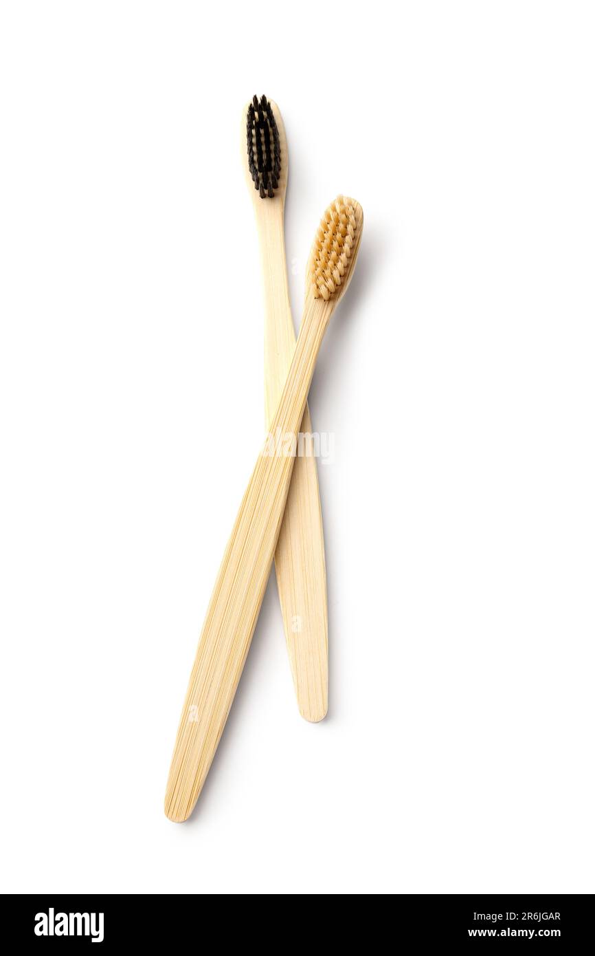 Flat lay plastic toothbrush Cut Out Stock Images & Pictures - Alamy