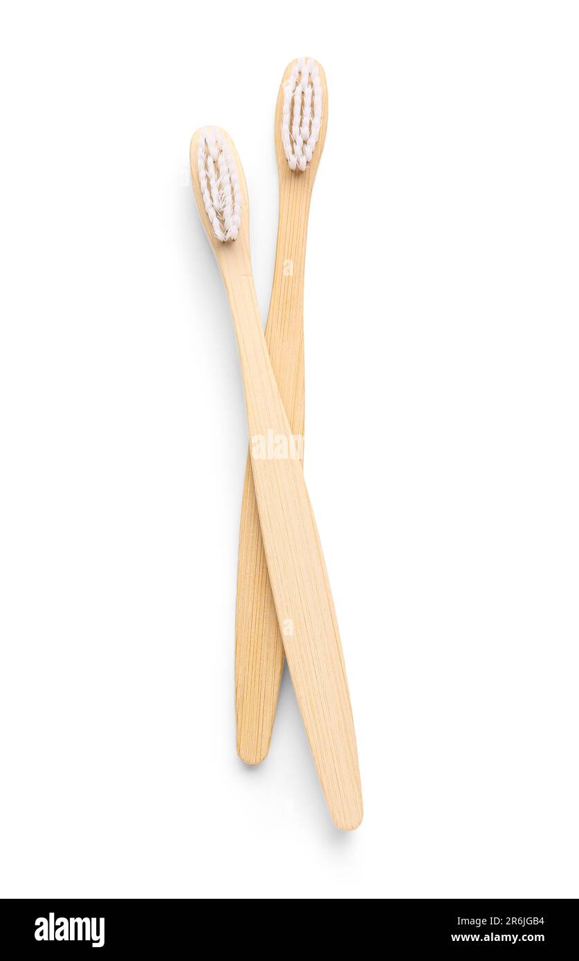 Flat lay plastic toothbrush Cut Out Stock Images & Pictures - Alamy