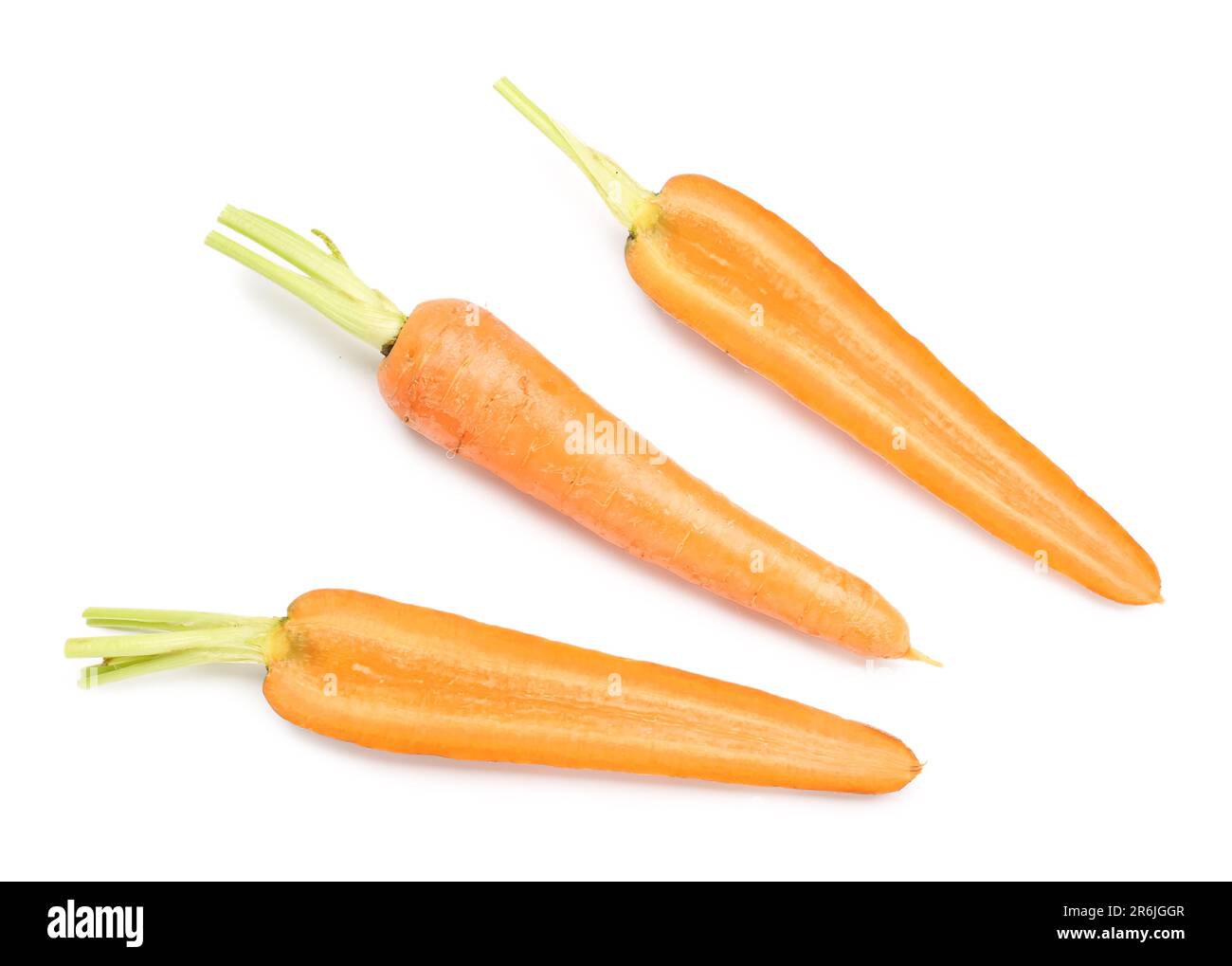 Fresh carrot and slices on white background Stock Photo - Alamy