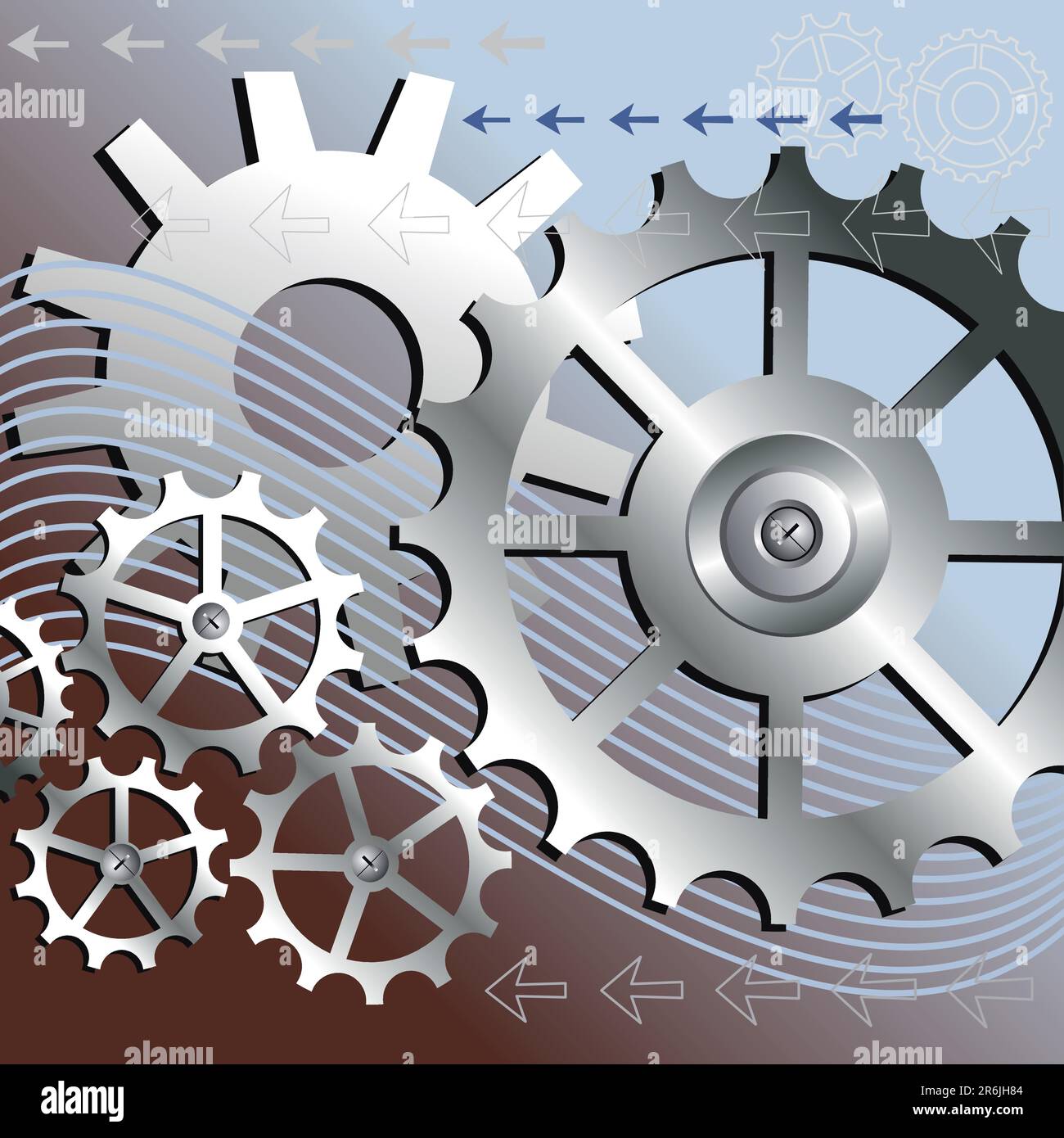 Vector gears engineering technology, mechanical background, full ...