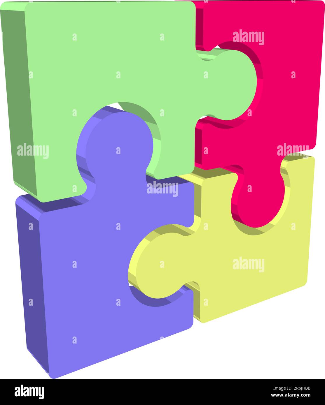 Illustration of Jigsaw puzzle pieces Stock Vector Image & Art - Alamy