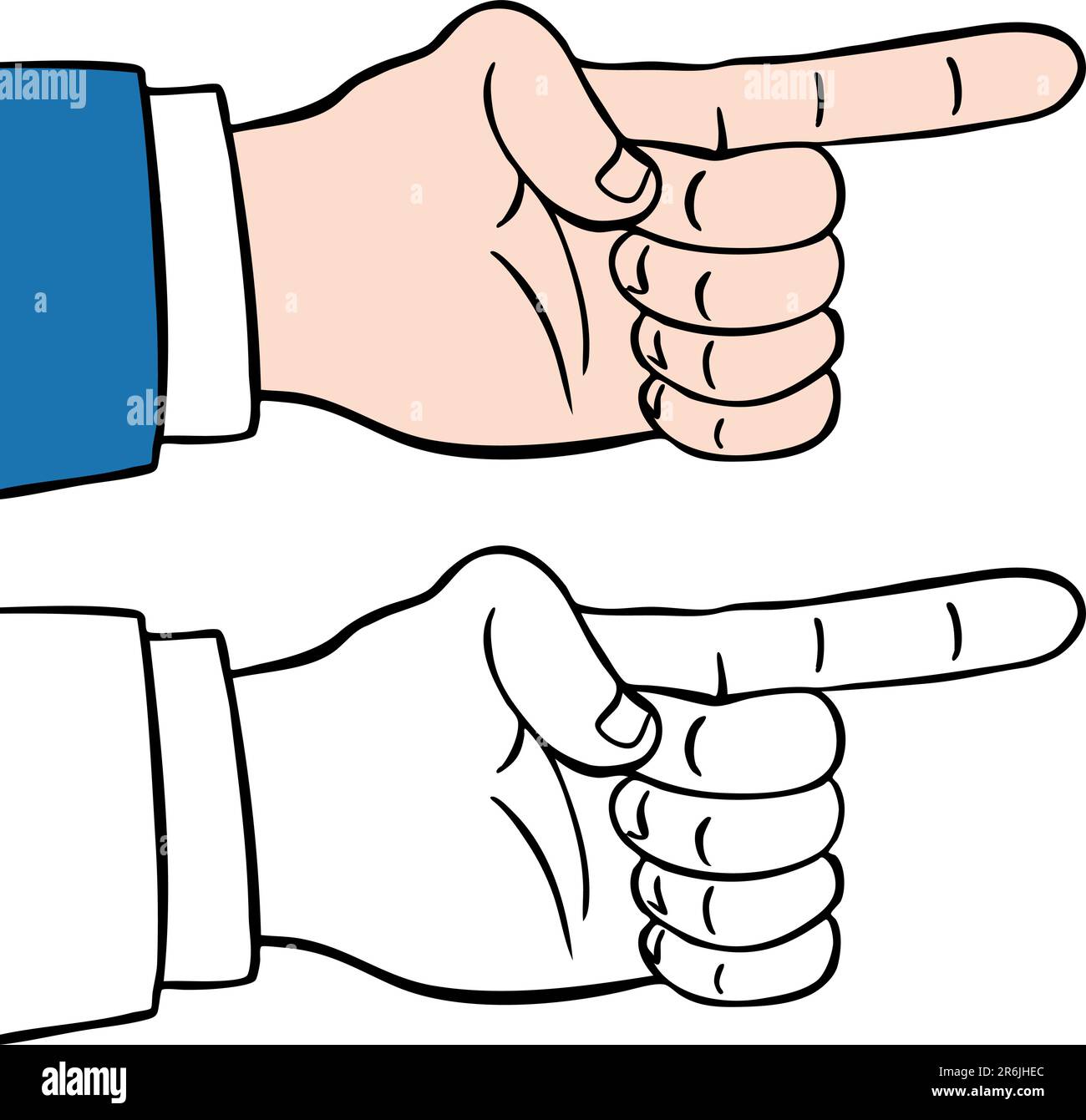 Business man pointing finger Stock Vector Images - Alamy