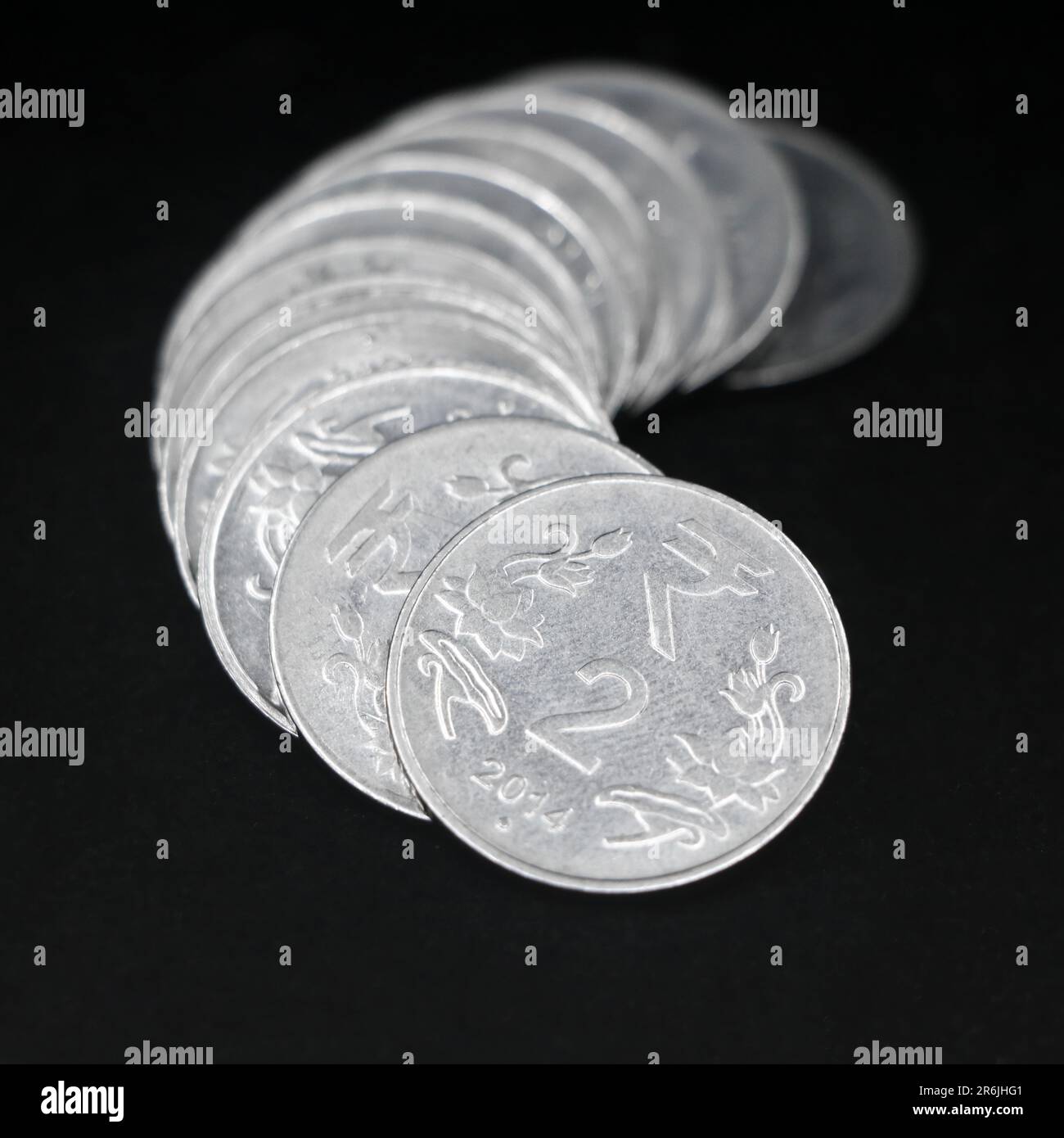 Curved stack coins hi-res stock photography and images - Alamy