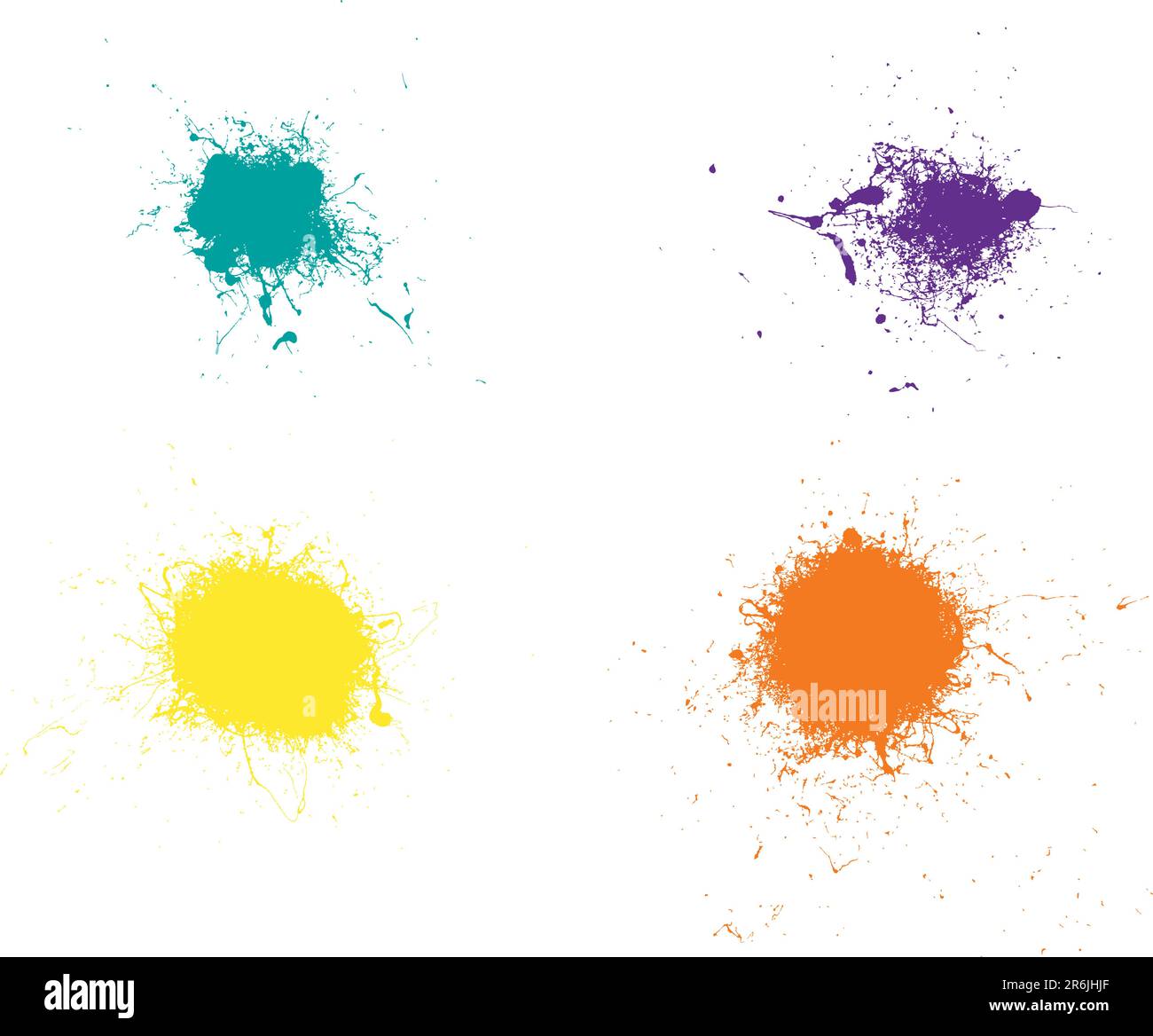 4 Coloured Vector Splats Very Detailed Stock Vector Image & Art - Alamy