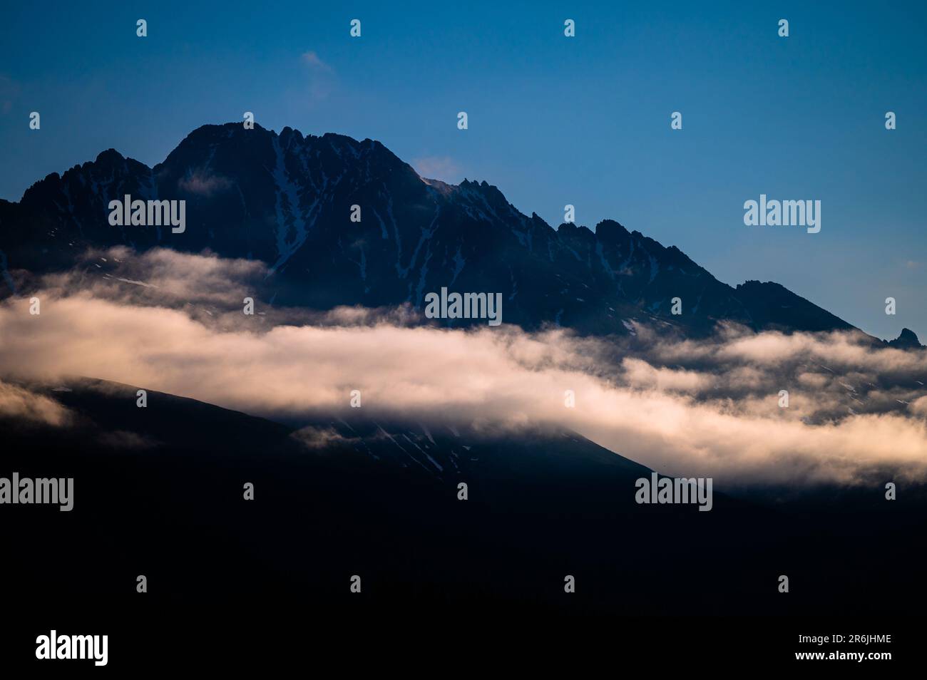 The Mount Gerlach, the highest peak of the Carpathians. Spring ...
