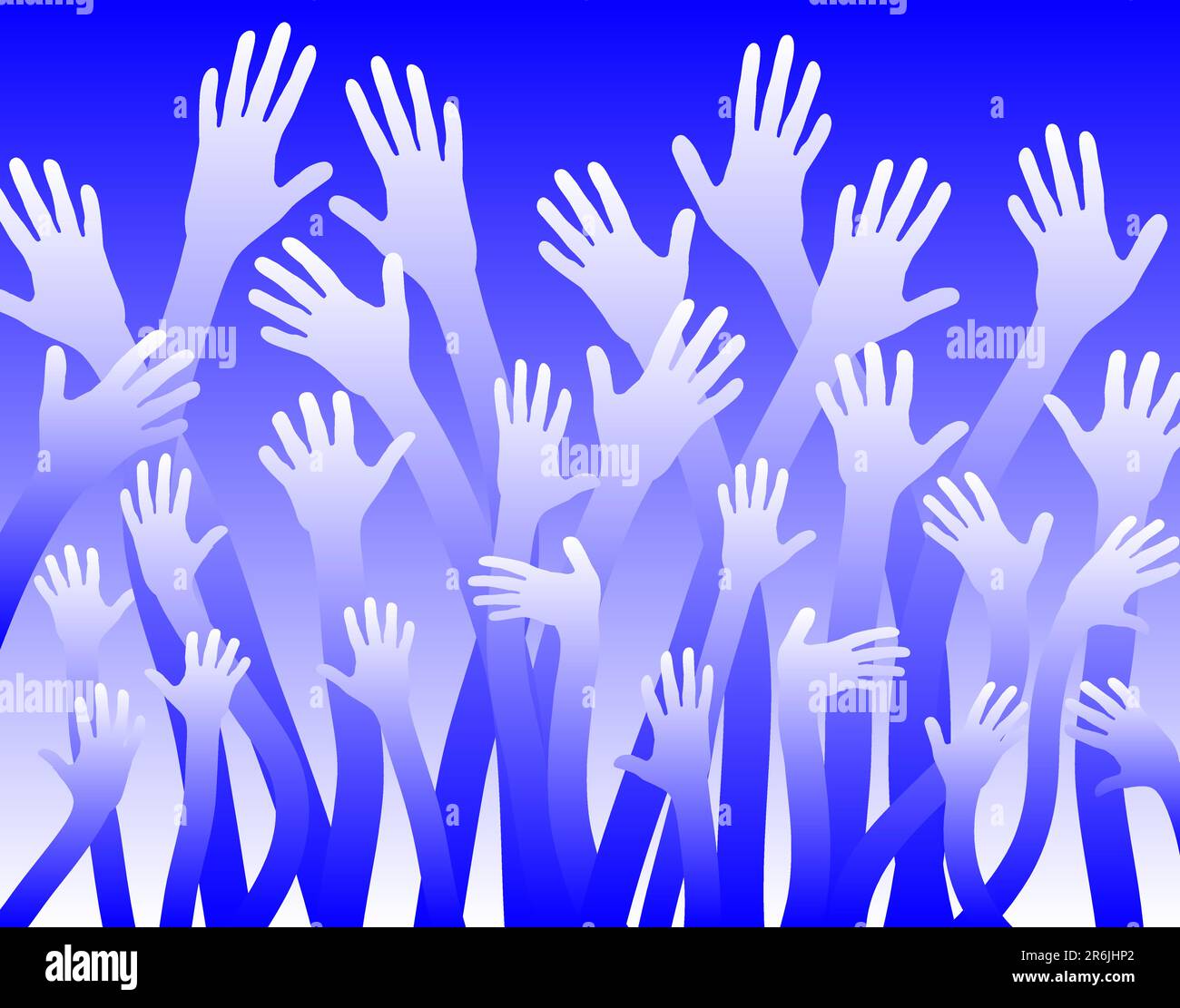 Vector Background Of A Sea Of Waving Hands Stock Vector Image And Art Alamy