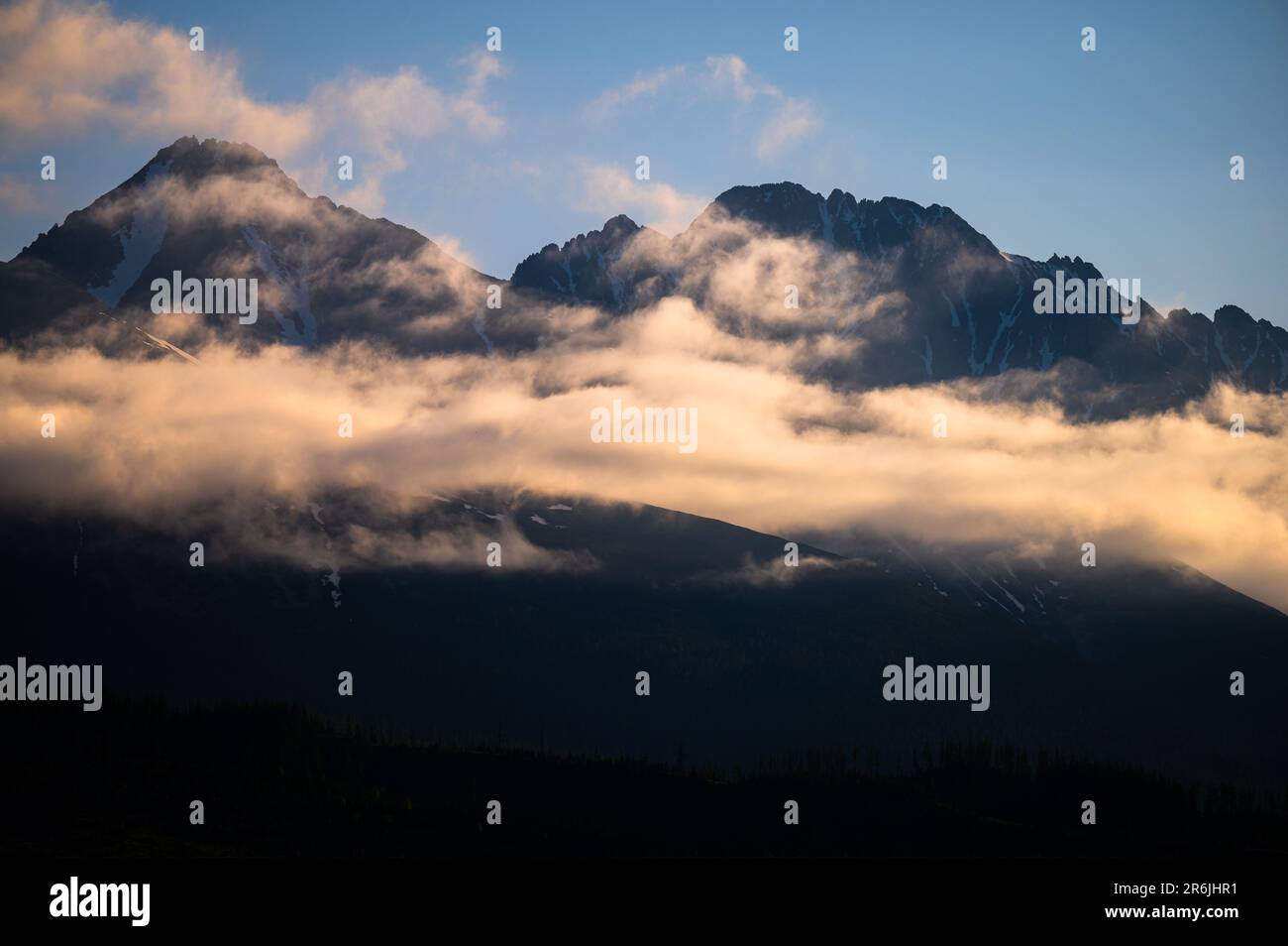 The Mount Gerlach, the highest peak of the Carpathians. Spring ...