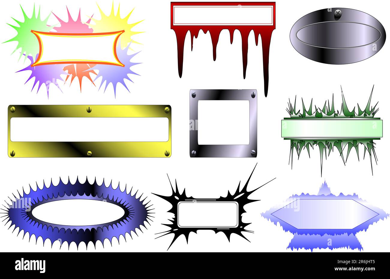 Selection of blank vector tags and nameplates Stock Vector Image & Art ...