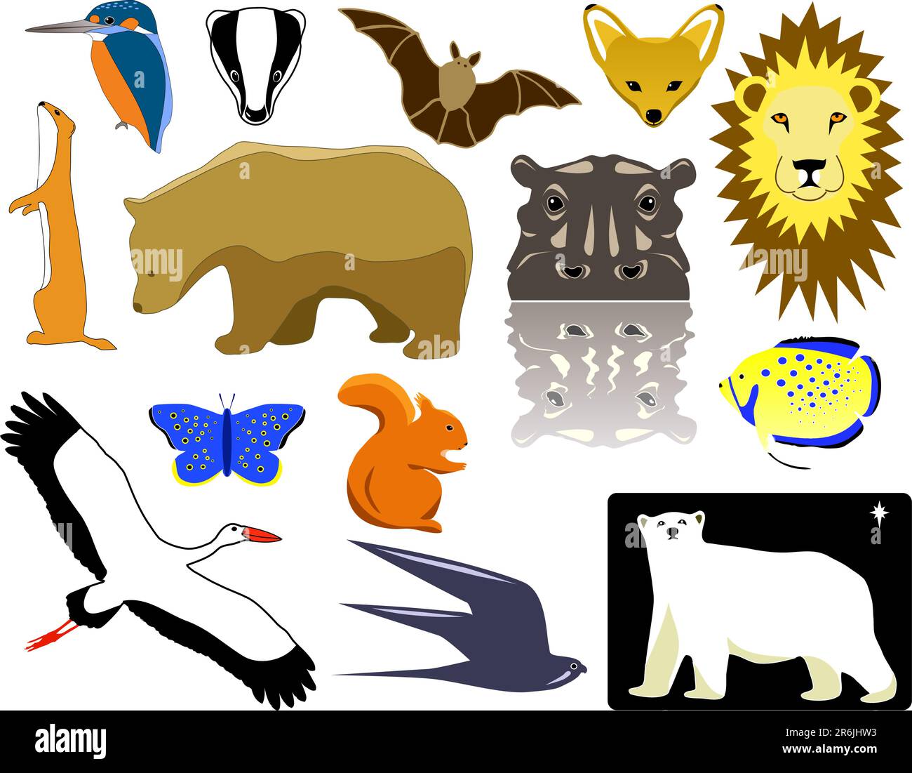 Selection of vector animal designs and pictograms Stock Vector Image ...