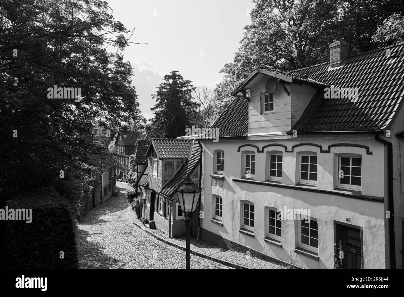 Die Schifffahrtsstadt Lauenburg an der Elbe, Schleswig-Holstein ...