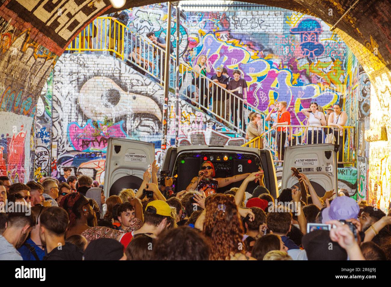 London, UK, Shoreditch, 9th May 2023, Save Our Scene Hosts a Secret ...