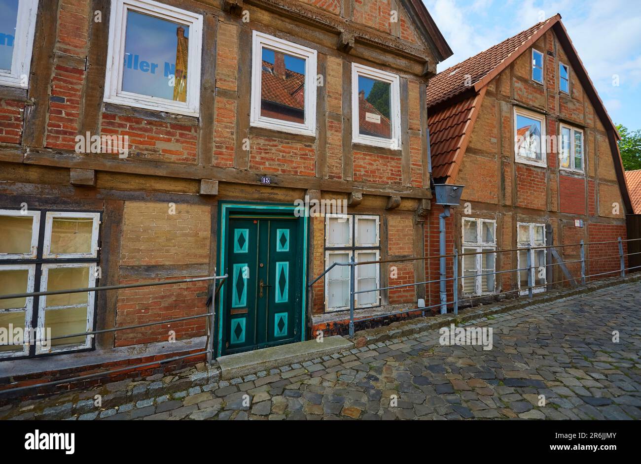 Die Schifffahrtsstadt Lauenburg an der Elbe, Schleswig-Holstein ...