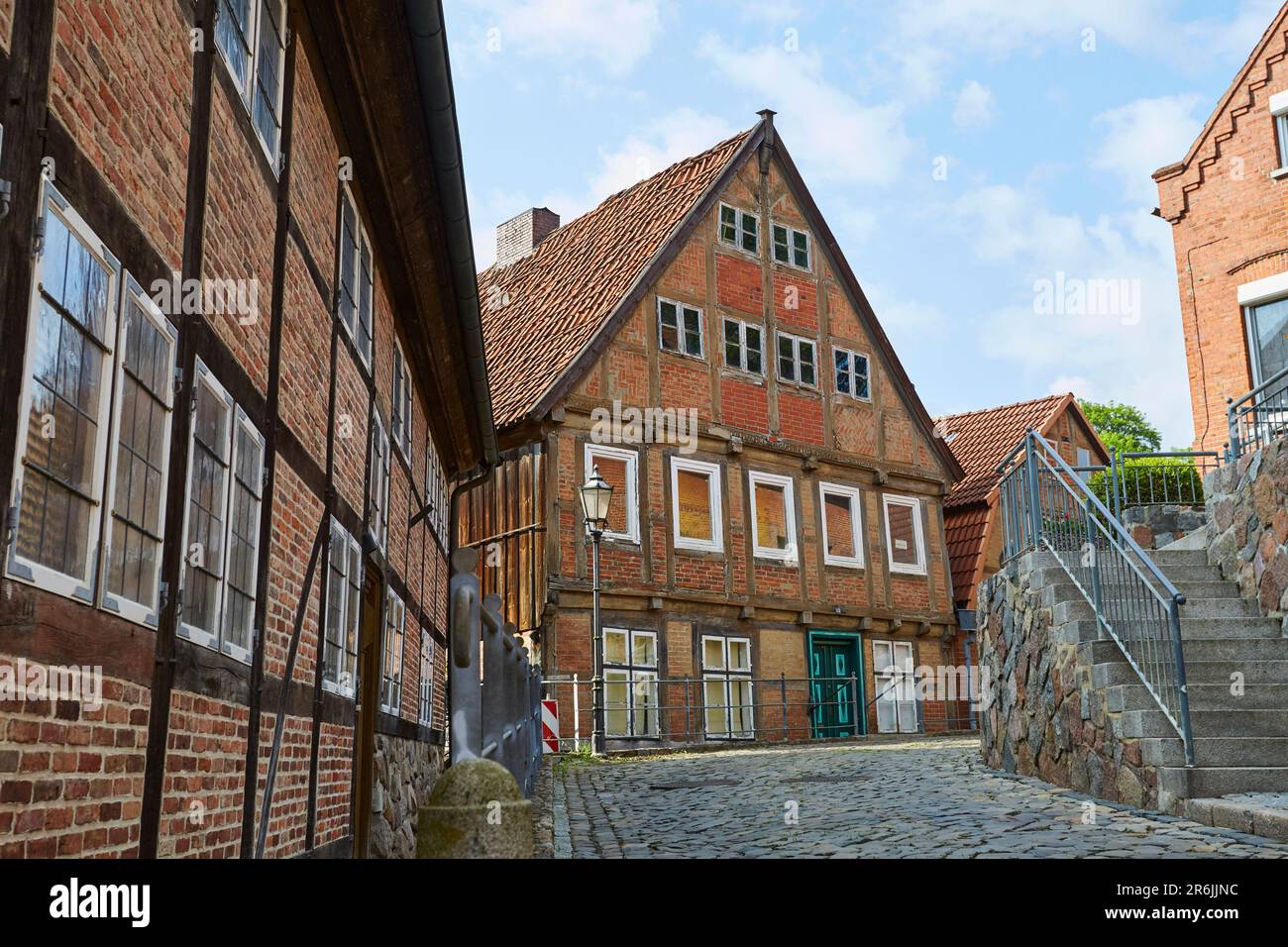 Die Schifffahrtsstadt Lauenburg an der Elbe, Schleswig-Holstein ...