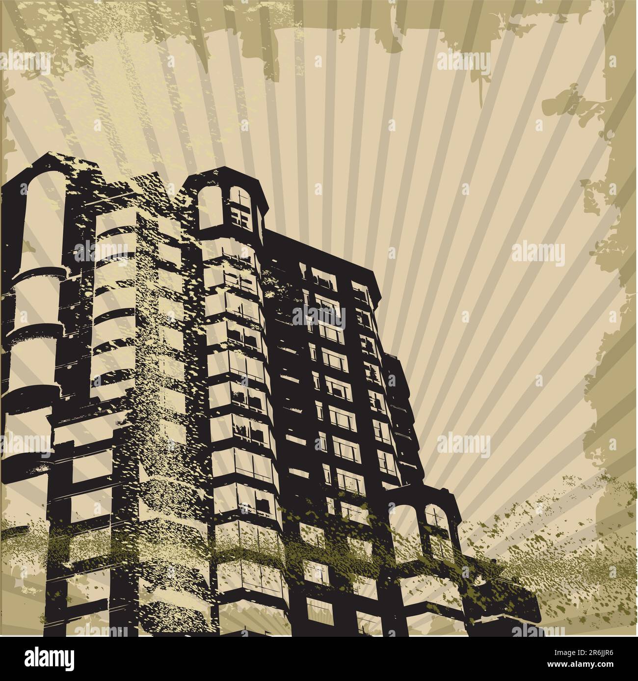 Silhouettes of grunge style buildings Stock Vector Image & Art - Alamy