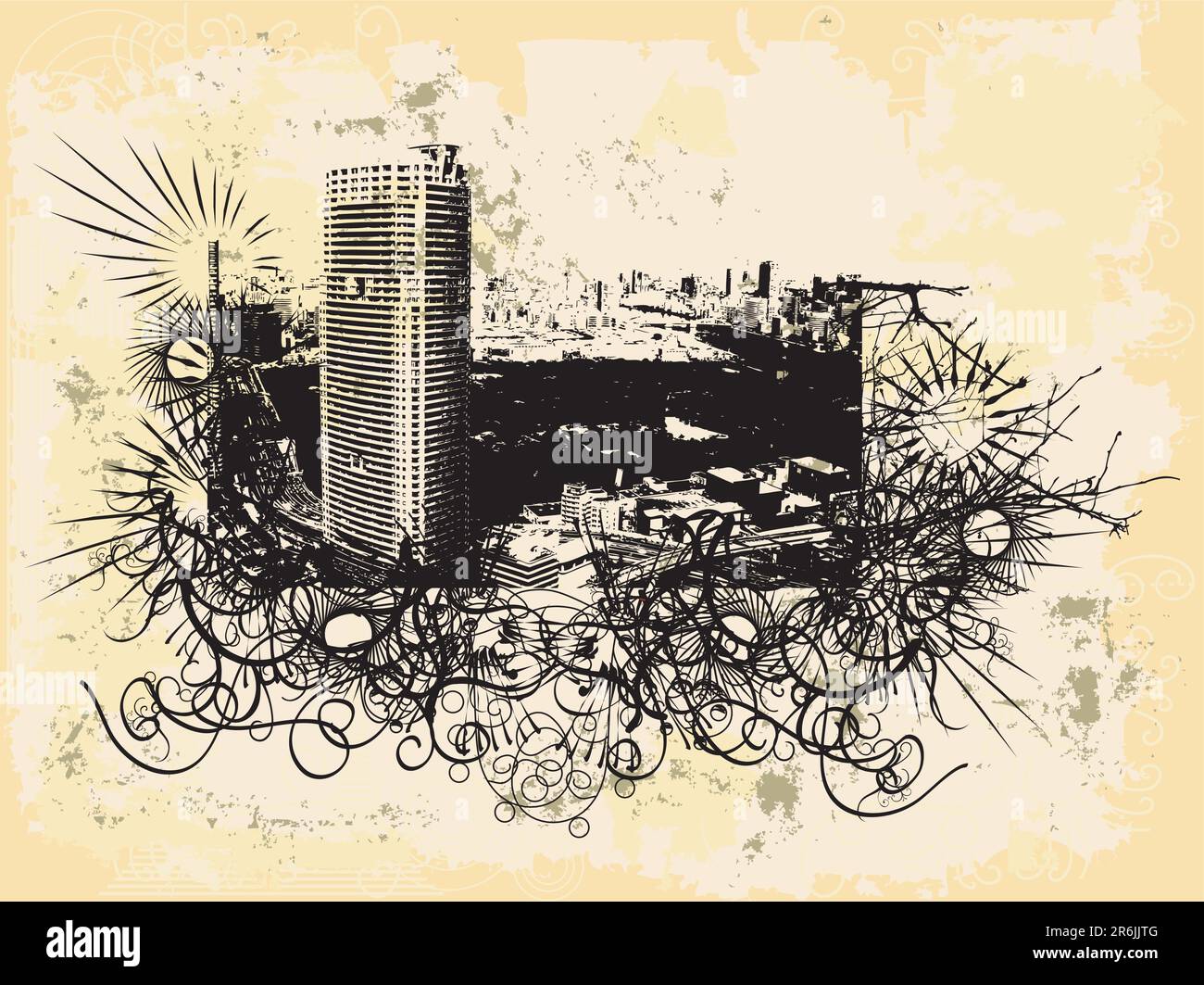 Culture and traditional high rise building art Stock Vector Images - Alamy