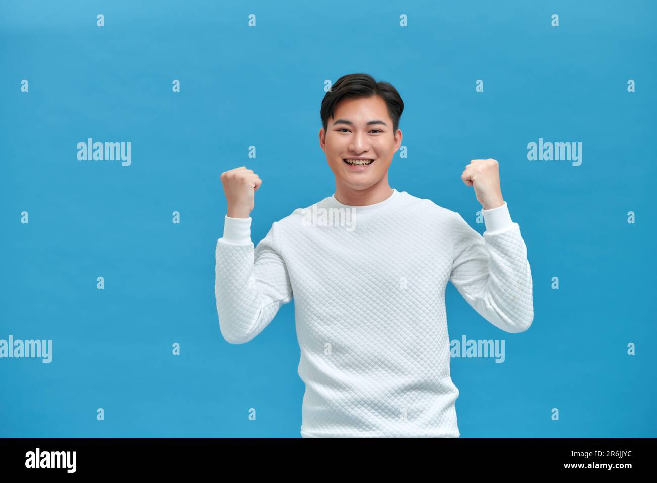 Man cheering celebrate isolated hi-res stock photography and images - Alamy