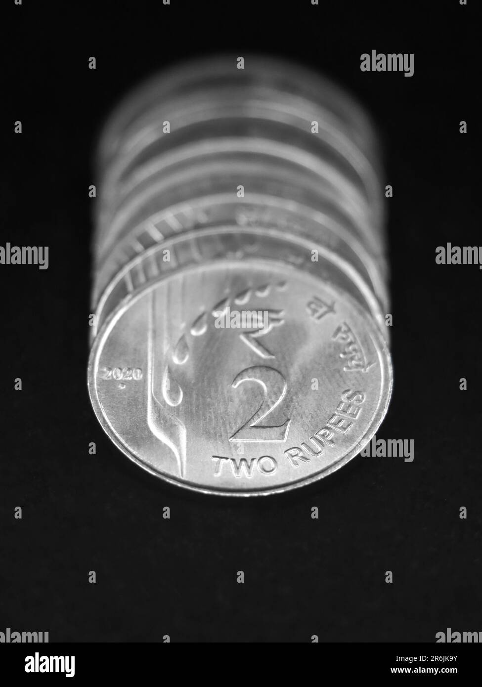 New two rupee coin hi-res stock photography and images - Alamy