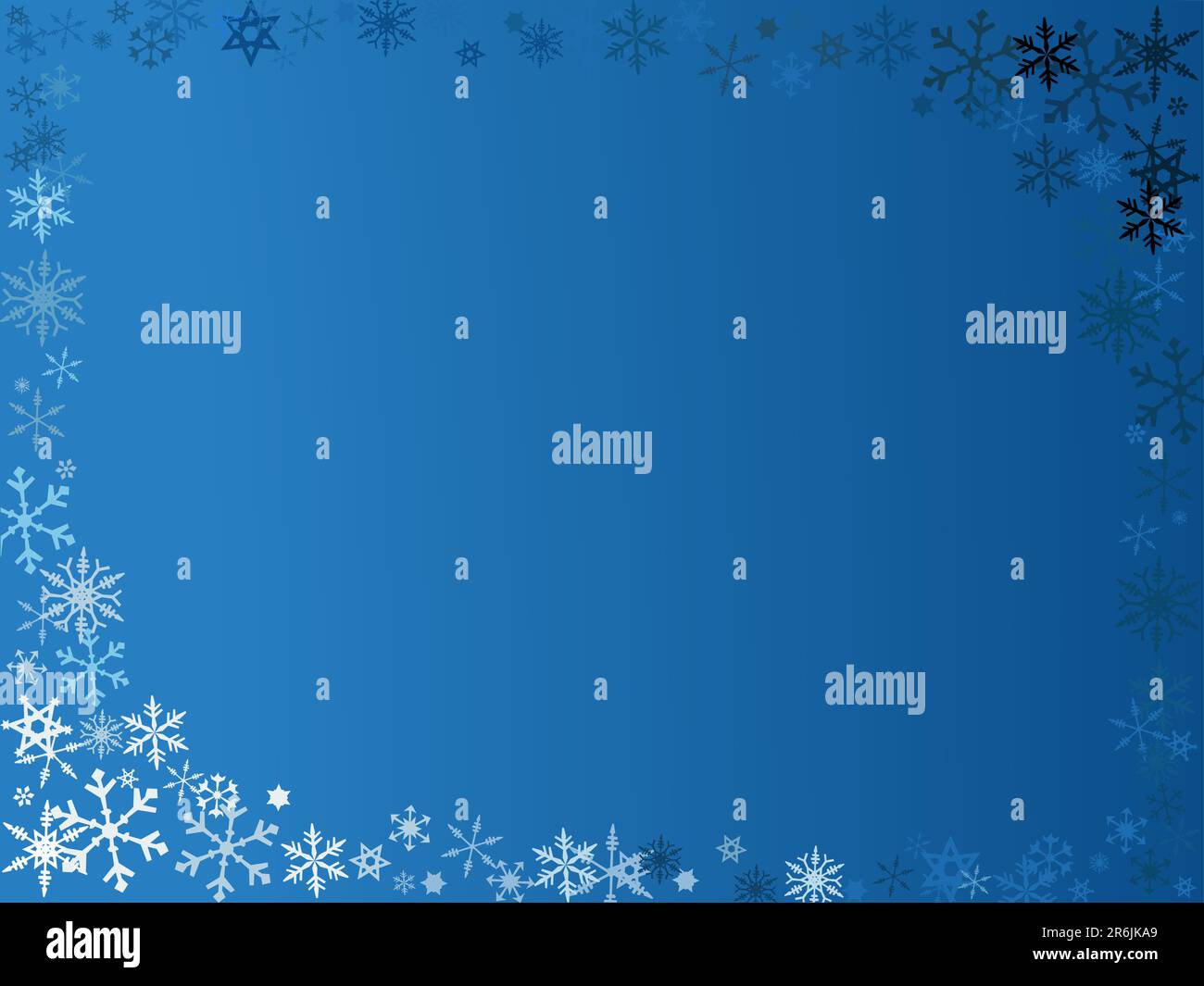 Light and Dark Snowflakes over a blue fading background Stock Vector ...
