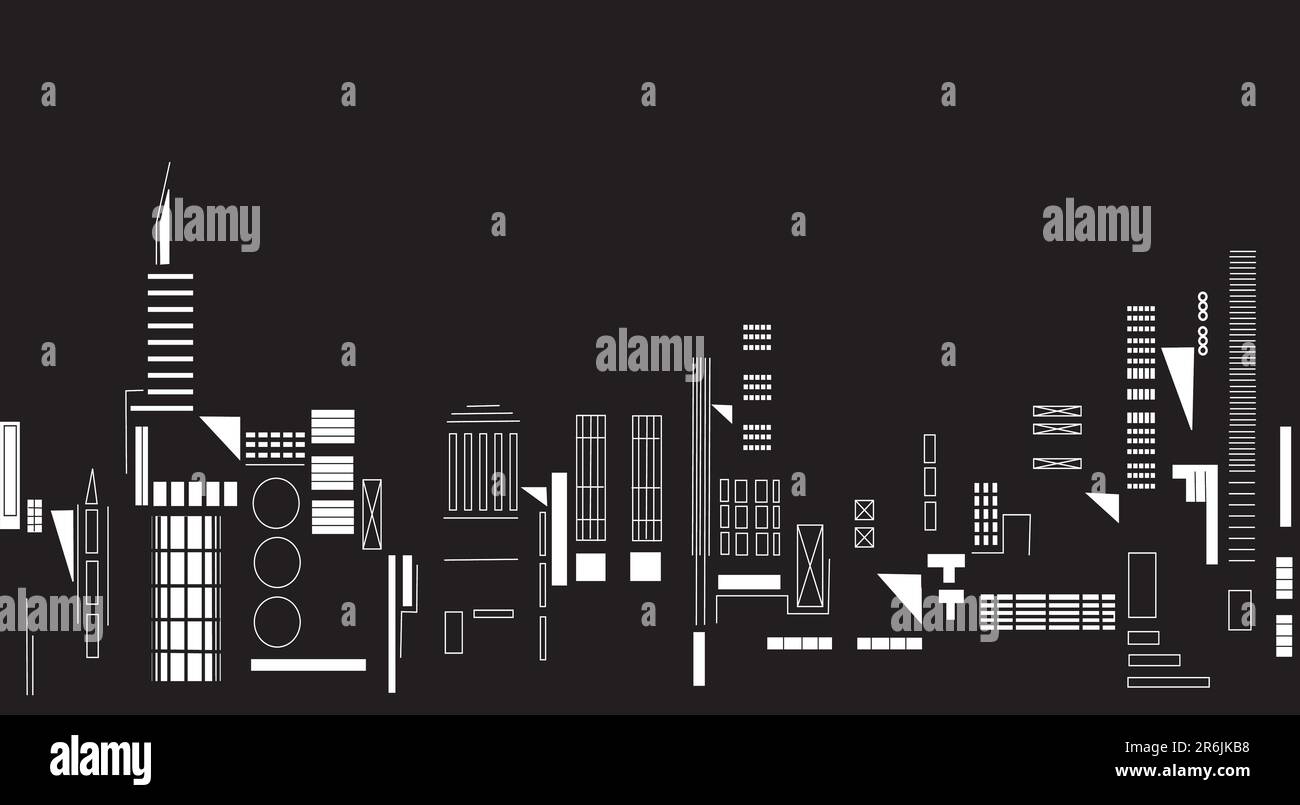 Vector illustration of city lights at night Stock Vector Image & Art ...