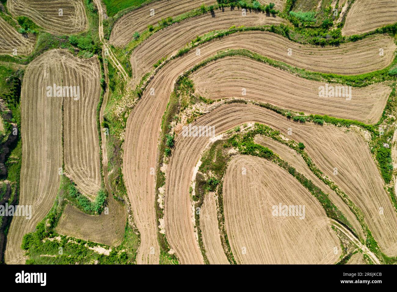 YUNCHENG, CHINA - JUNE 10, 2023 - Aerial photo shows the landscape of ...