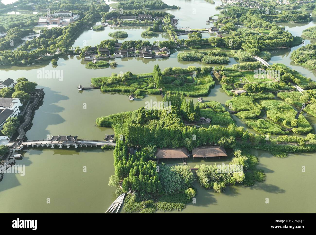Changshu. 9th June, 2023. This aerial photo taken on June 9, 2023 shows ...