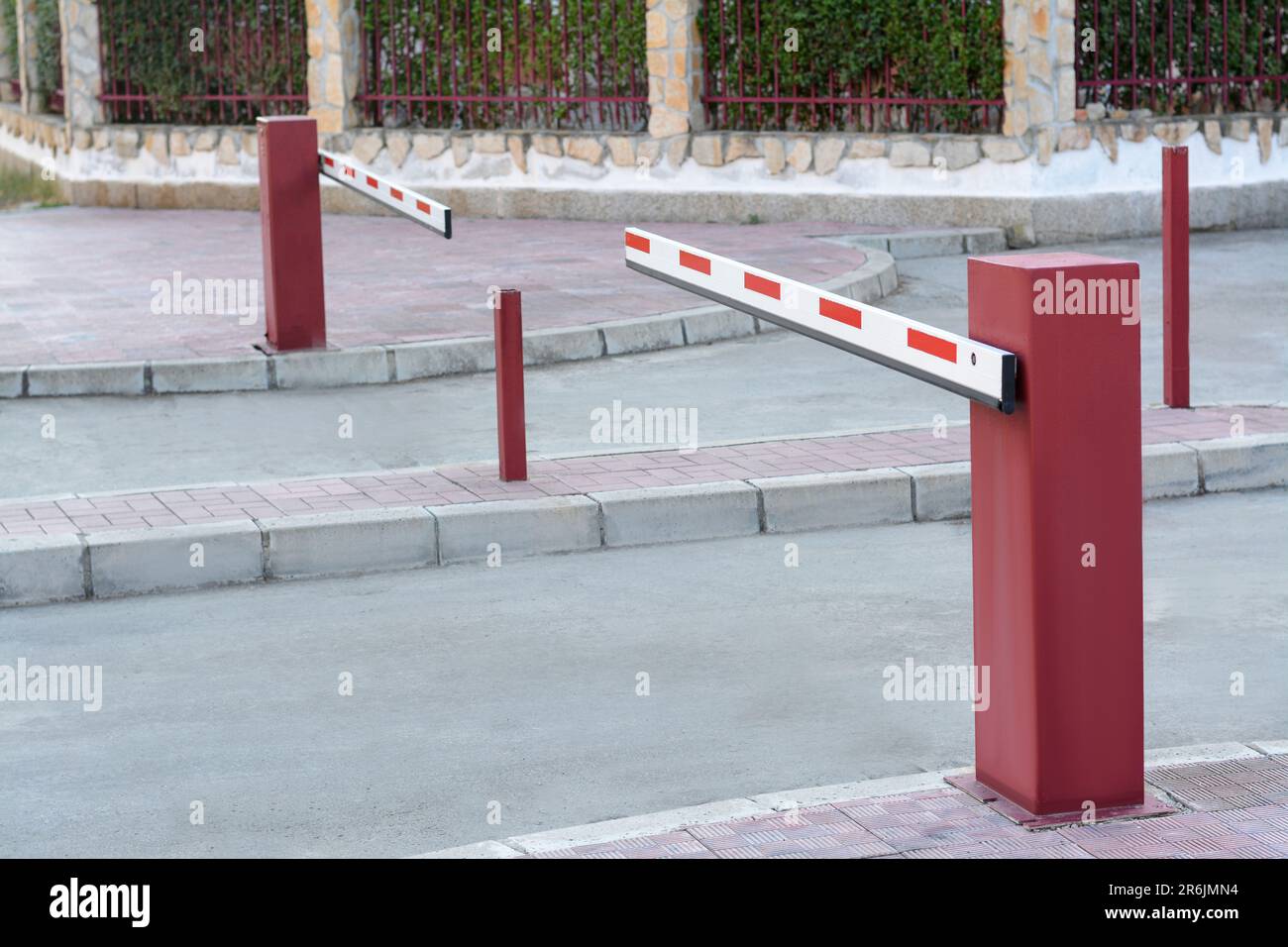 Closed automatic barriers hi-res stock photography and images - Alamy