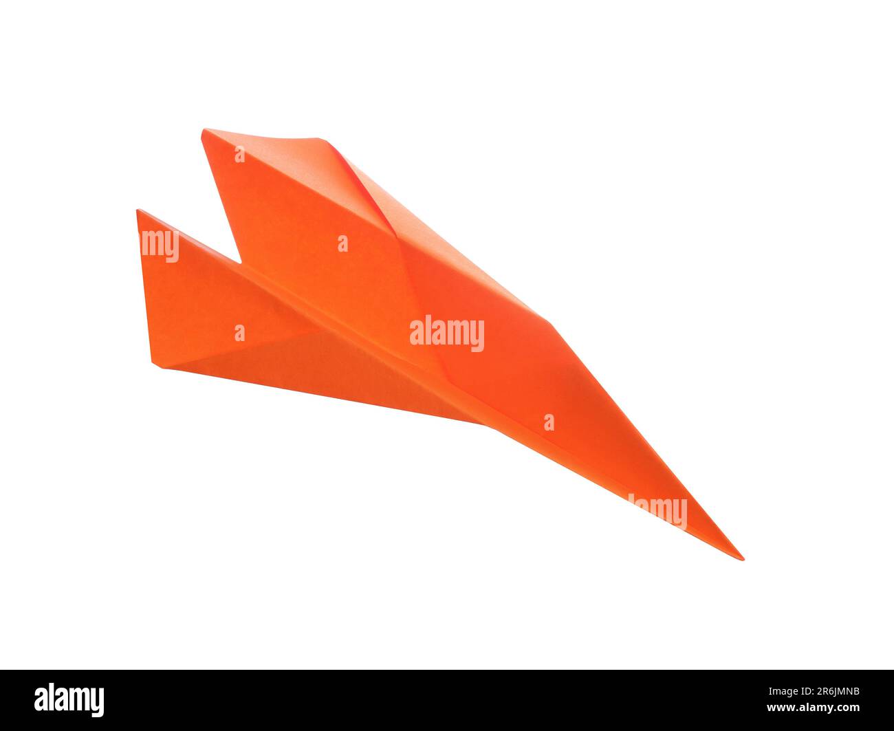 Handmade orange paper plane isolated on white Stock Photo - Alamy