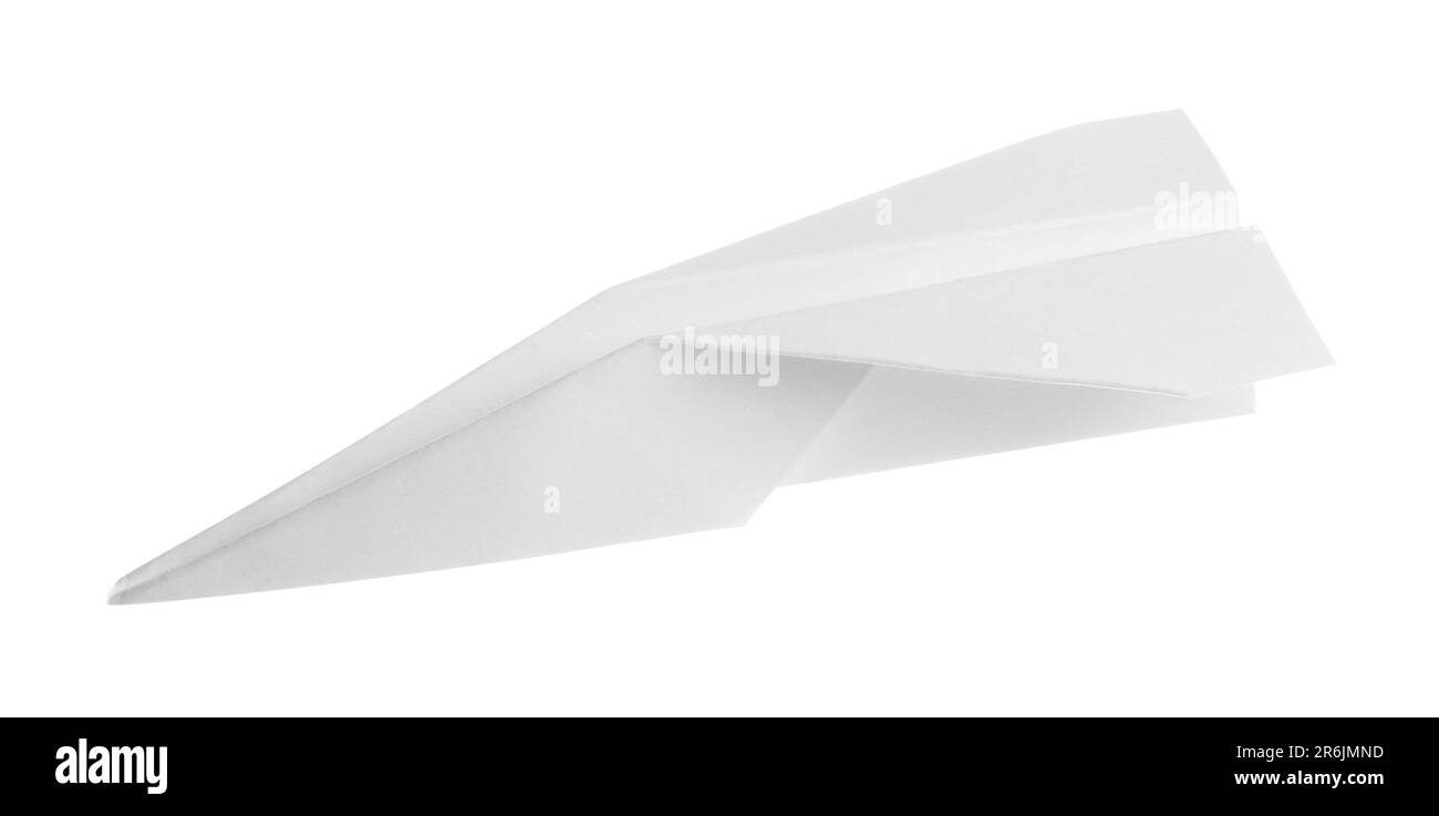 One handmade paper plane isolated on white Stock Photo - Alamy