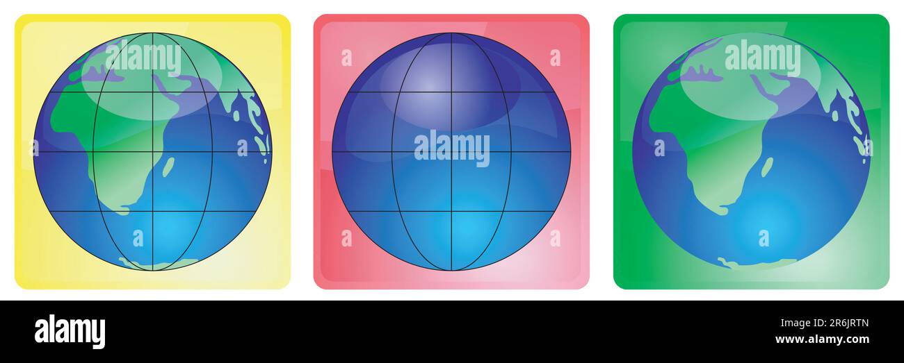 Stylized map continent north Cut Out Stock Images & Pictures - Alamy