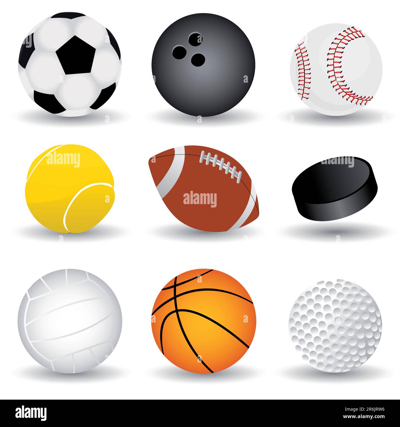 vector set of various sport balls Stock Vector Image & Art - Alamy