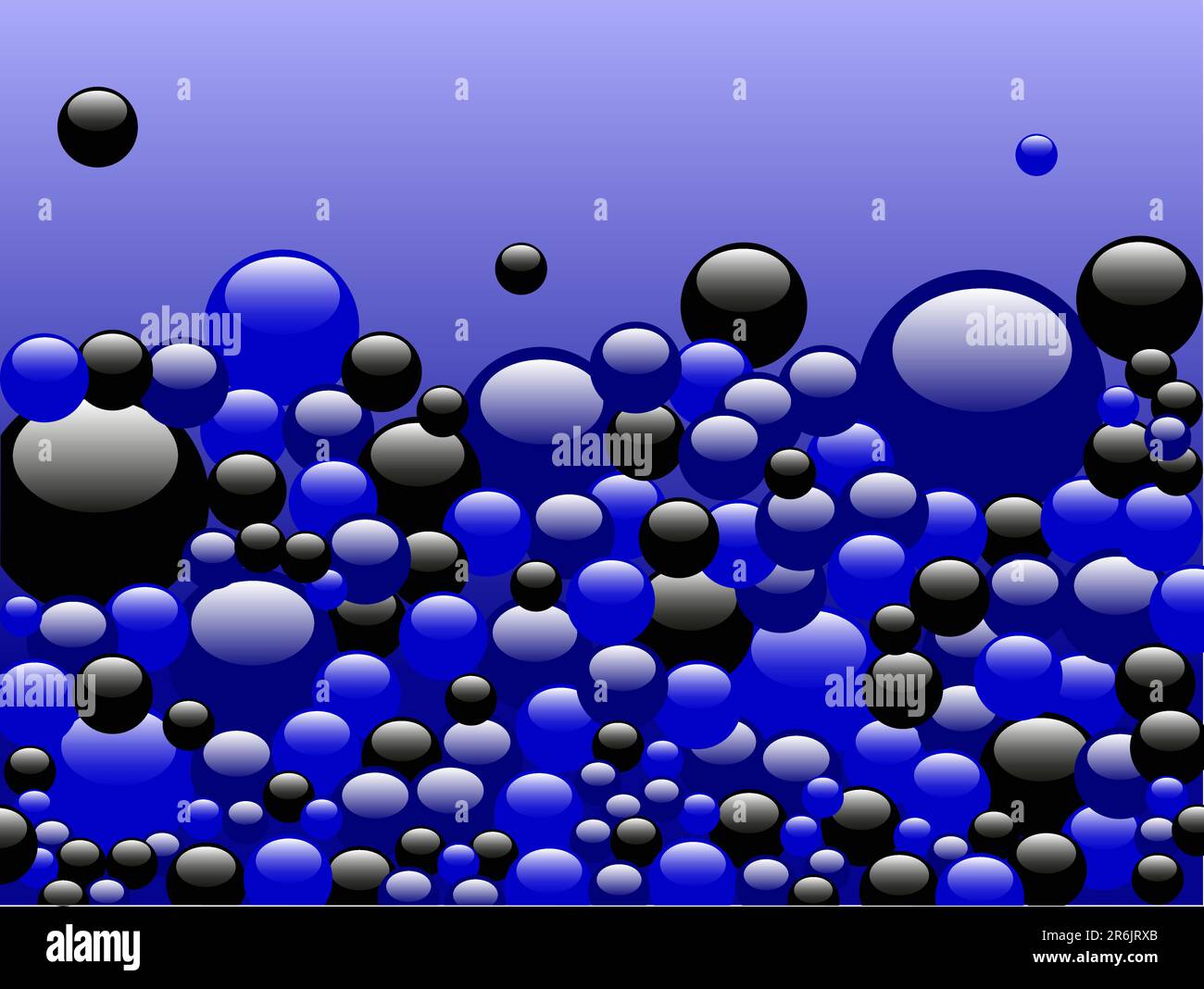 Black and Blue Bubbles rising on a Blue background - Ideal background ...
