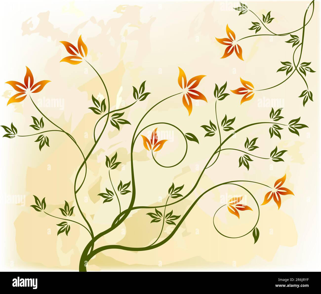 Abstract art floral design background vector illustration Stock Vector ...