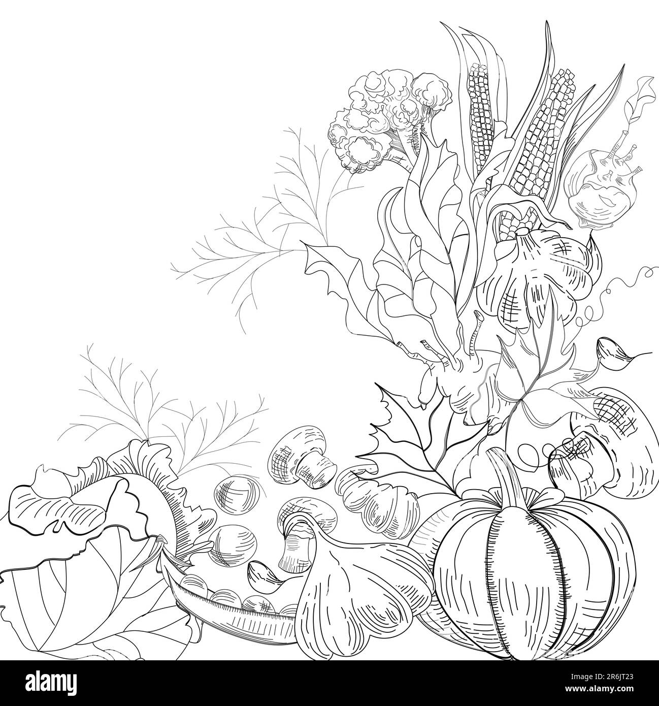 Fresh tomato with mushroom Black and White Stock Photos & Images - Alamy