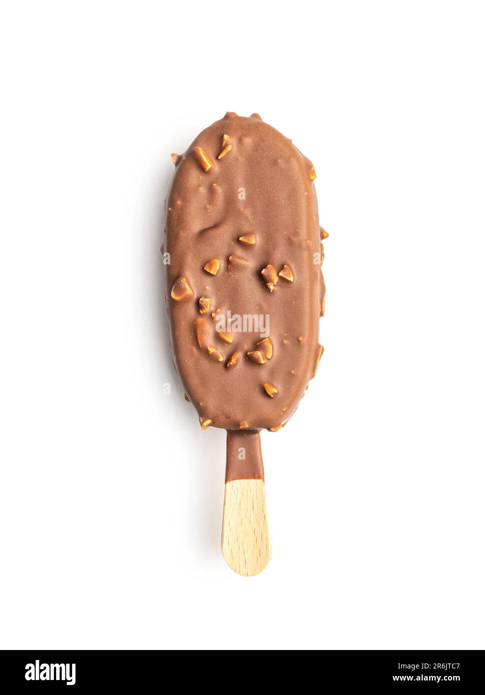 Popsicle, ice cream covered with chocolate isolated on the white ...