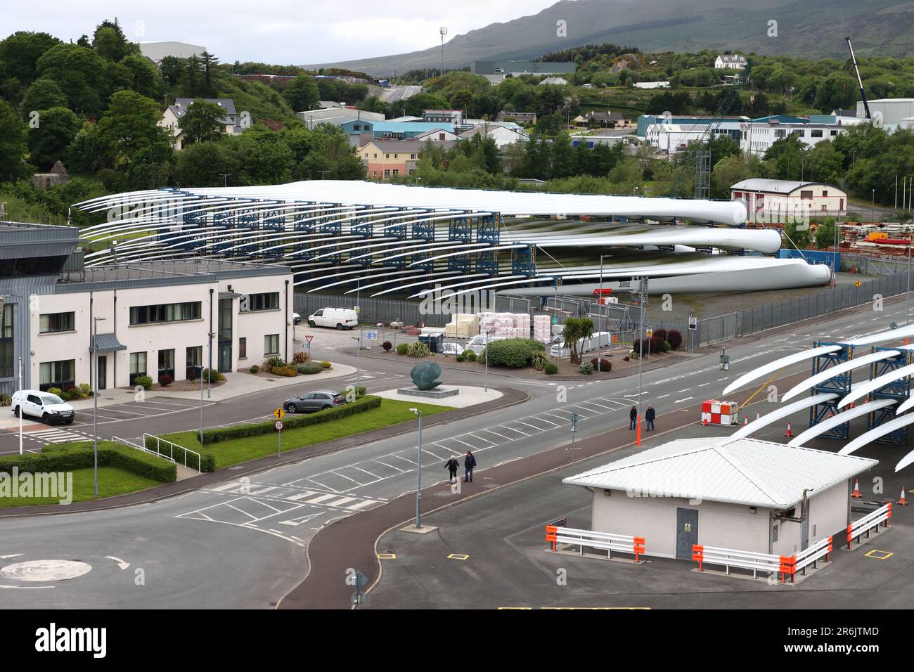 Wind turbine blades stored hi-res stock photography and images - Alamy
