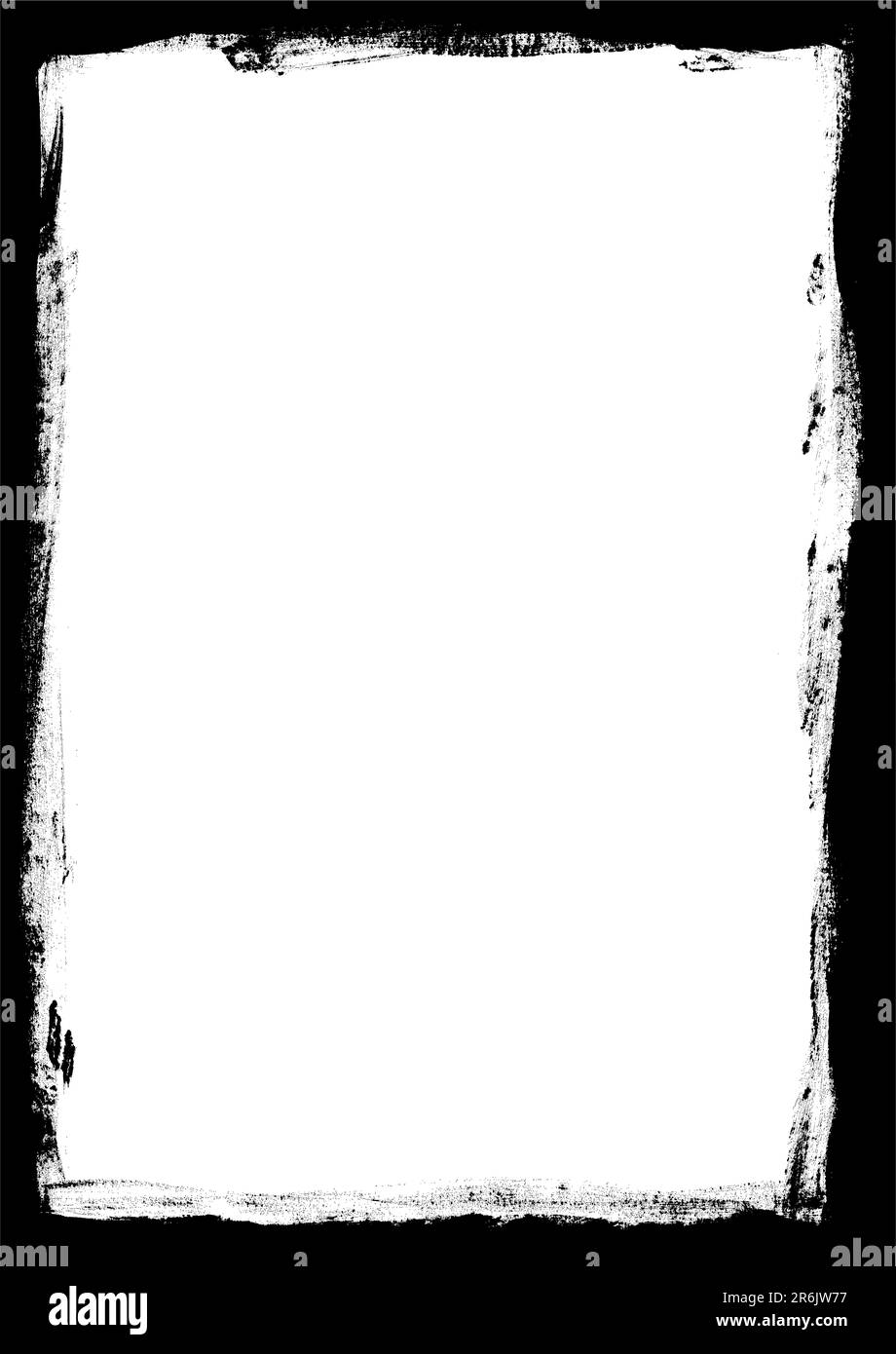 Border of paint strokes on an isolated background Stock Vector Image ...