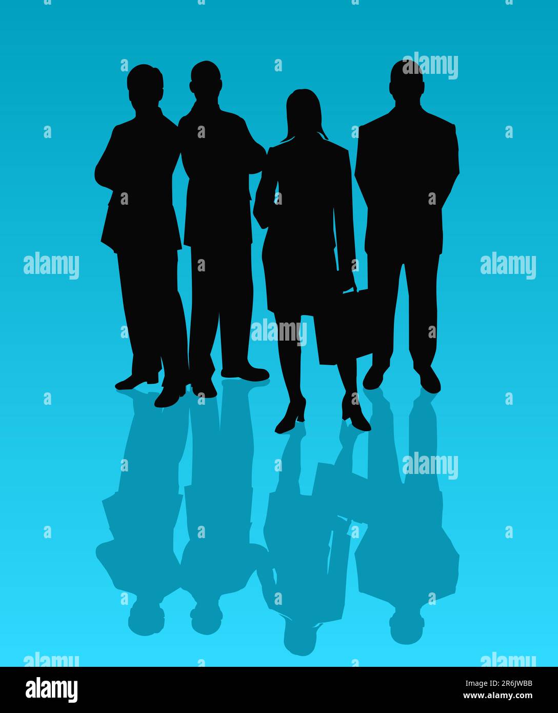 Business team - vector silhouettes Stock Vector Image & Art - Alamy