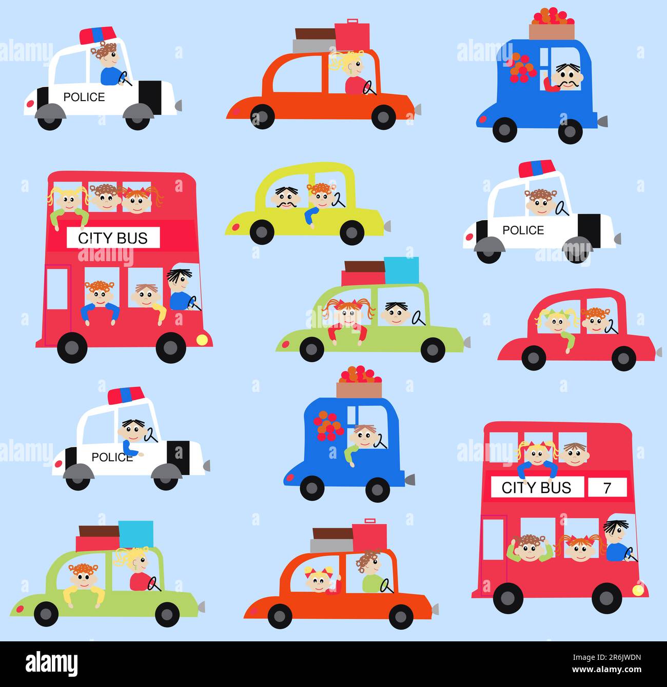 seamless car pattern Stock Vector Image & Art - Alamy