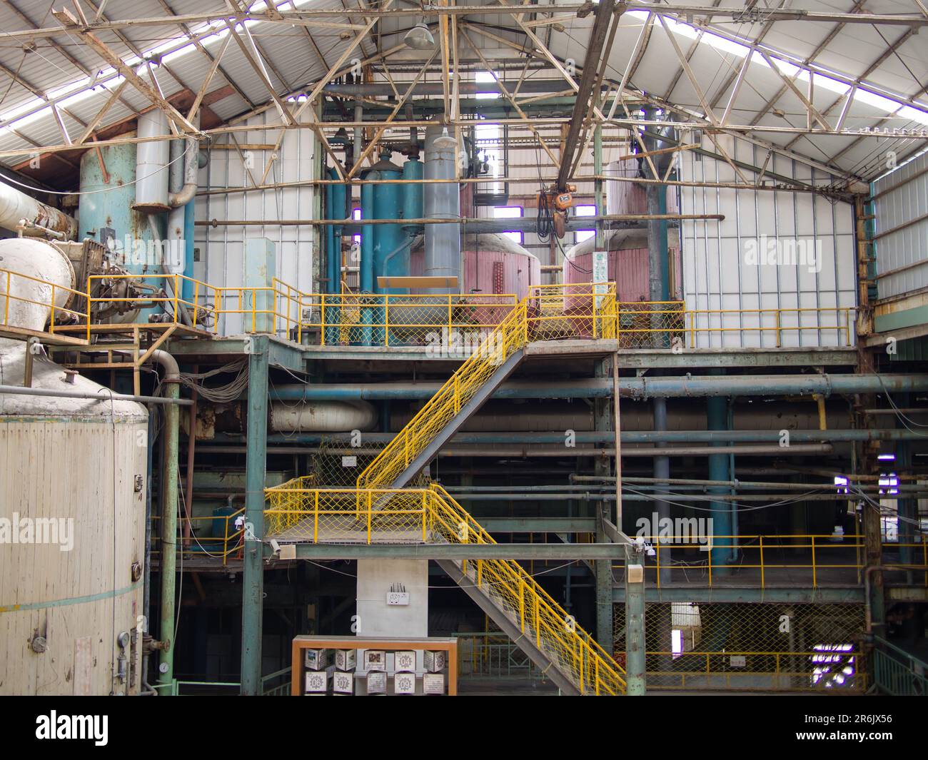 Interior of the old sugar refinery factory at Taiwan Sugar Museum in ...
